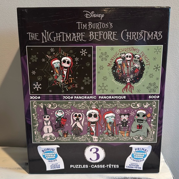 Disney | Toys | Tim Burtons The Nightmare Before Christmas 3 Puzzle Set ...